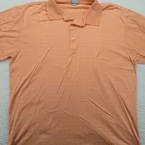 Peter Millar | Shirts | Peter Millar Shirt Mens Large Peach Orange Grid ...